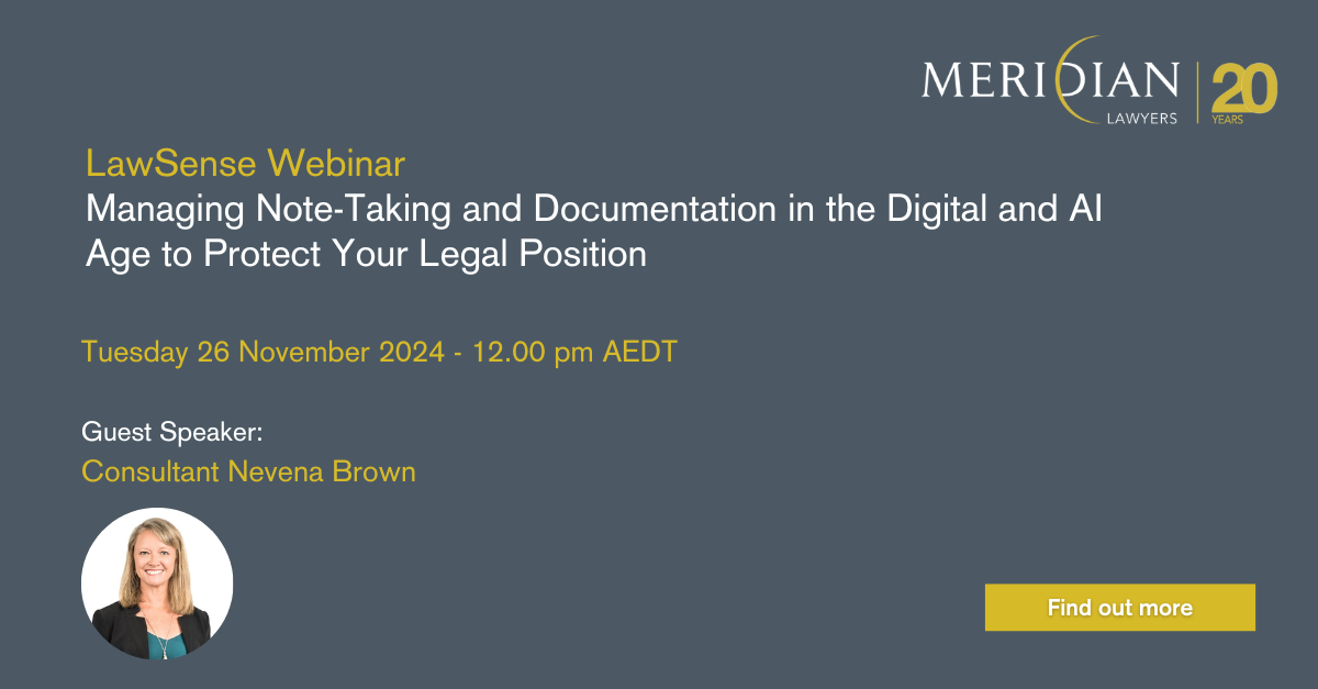 LawSense Law for Nurses NSW | Managing Note-Taking and Documentation in the Digital and AI Age ...